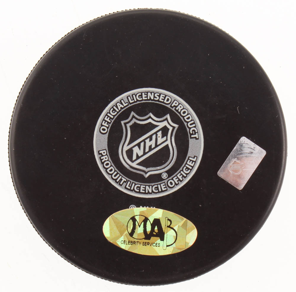 Butch Goring Signed New York Islanders Logo Hockey Puck Inscribed "4x S ...