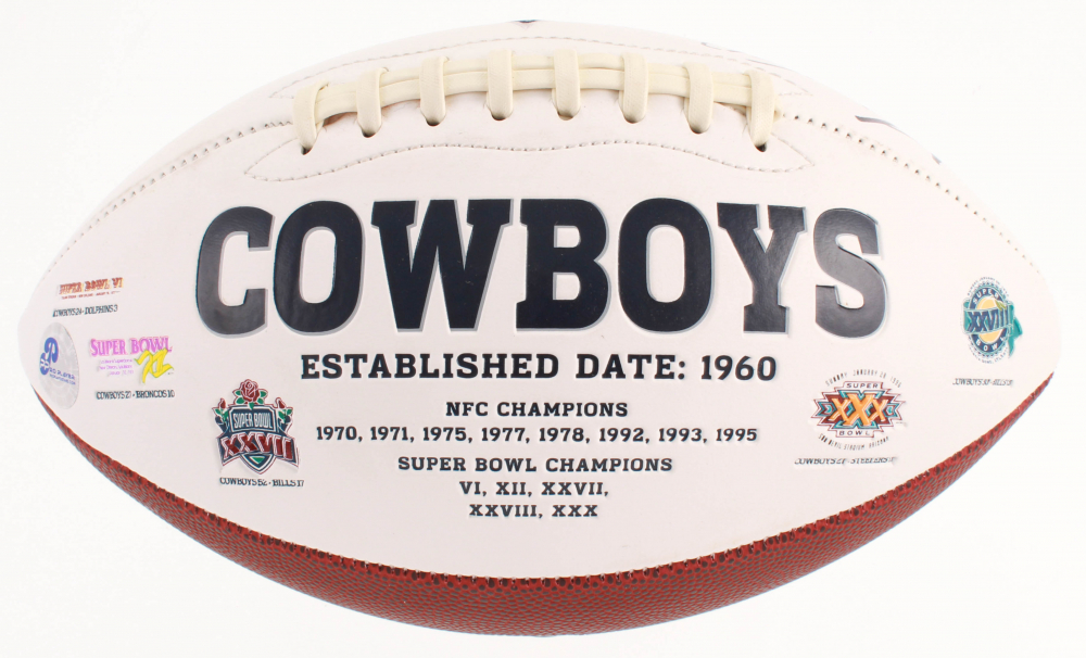 Alvin Harper Signed Dallas Cowboys Logo Football (Pro Player Hologram ...