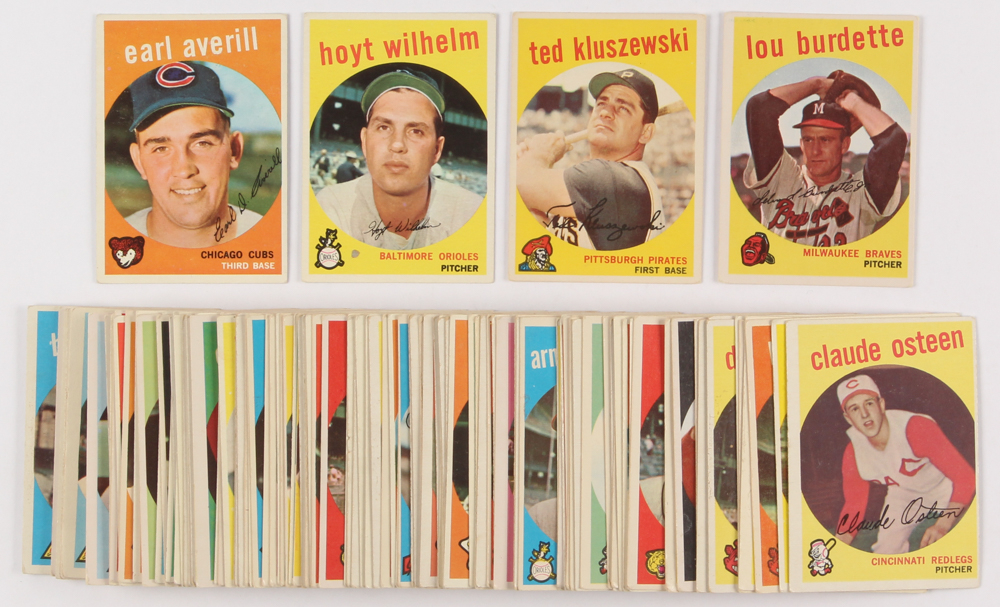 Lot of (114) 1959 Topps Baseball Cards with #260 Early Wynn, #35 Ted ...