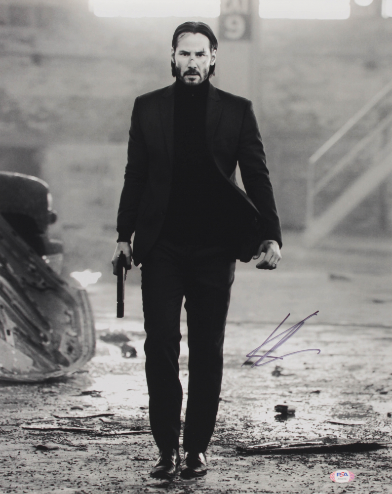 Keanu Reeves Signed "John Wick" 16x20 Photo (PSA COA) | Pristine Auction
