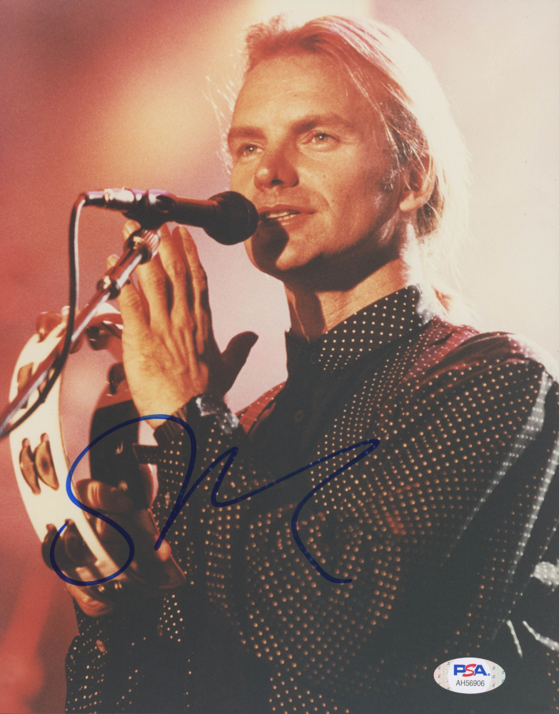 Sting Signed "The Police" 8x10 Photo (PSA COA) | Pristine Auction