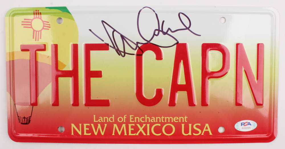 Aaron Paul Signed Breaking Bad "THE CAPN" License Plate Prop Replica ...