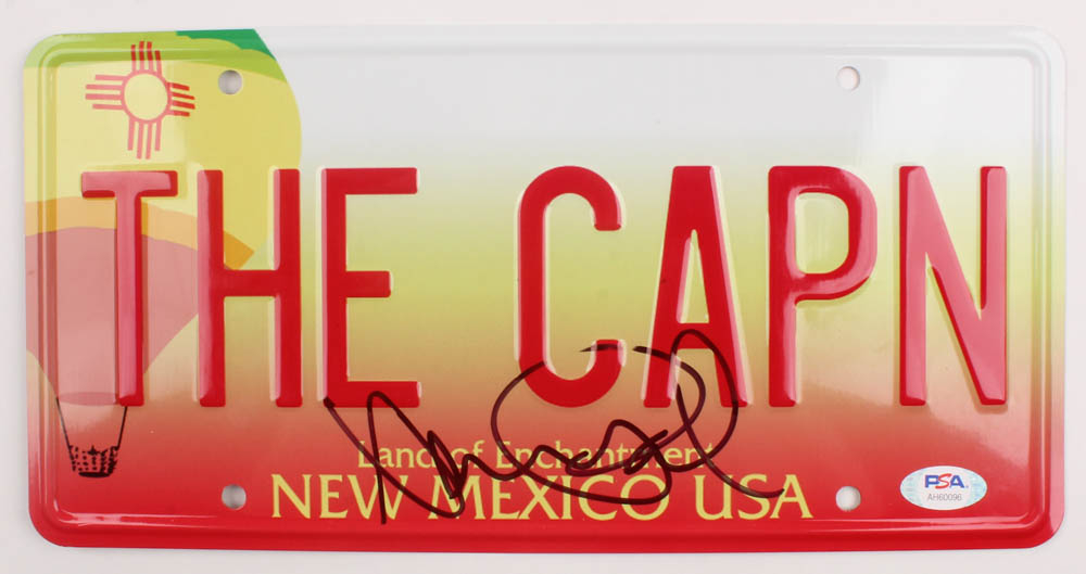 Aaron Paul Signed Breaking Bad "THE CAPN" License Plate Prop Replica ...