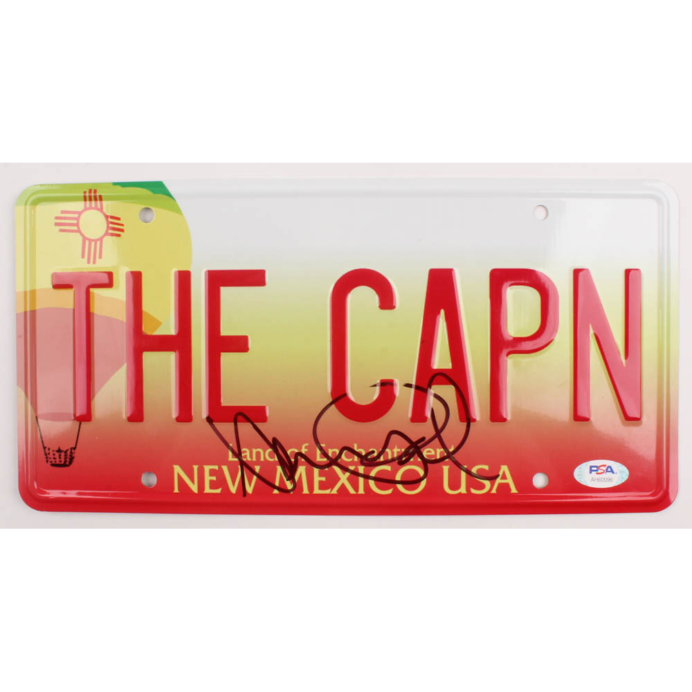 Aaron Paul Signed Breaking Bad "THE CAPN" License Plate Prop Replica ...