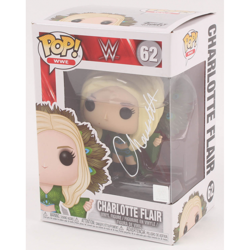 Charlotte Flair Signed WWE #62 Funko Pop! Vinyl Figure (Pro Player ...
