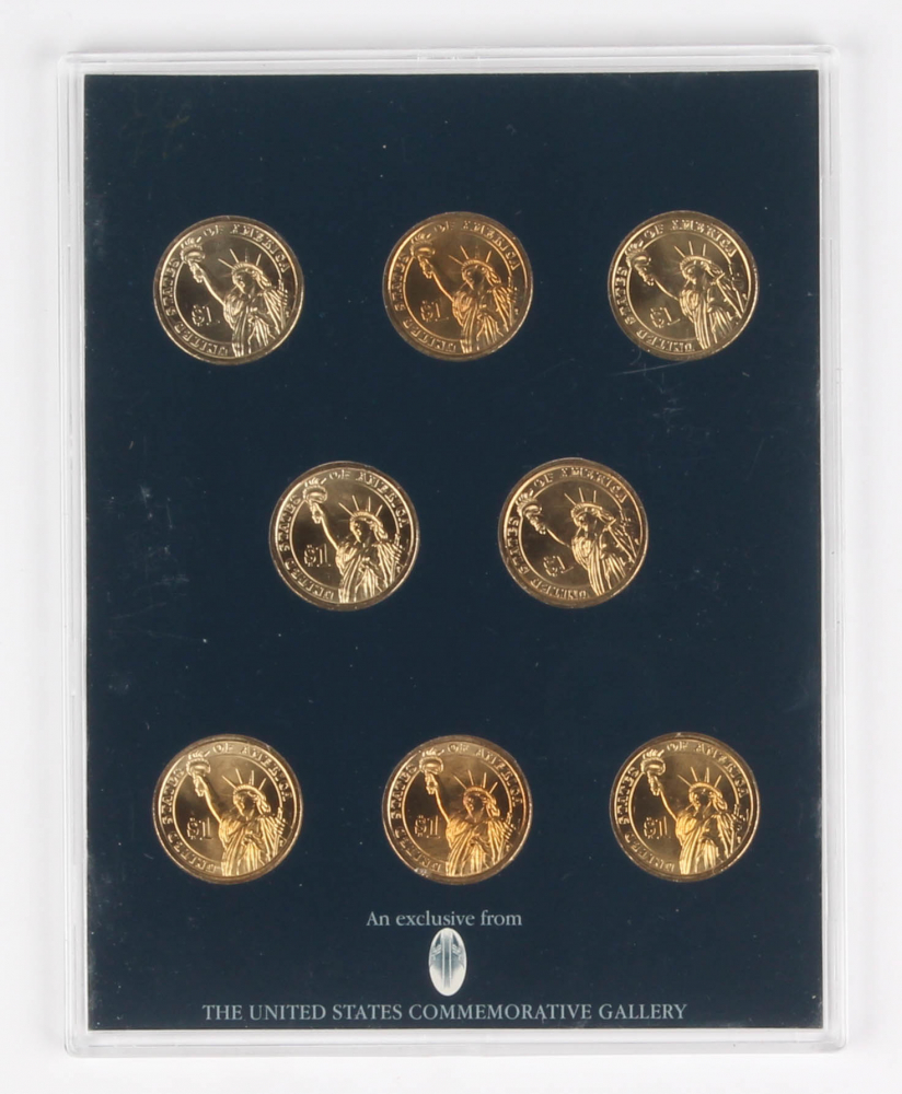 Complete Collection Display of (8) 2007 Presidential Dollars with ...
