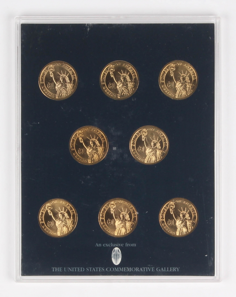 Complete Collection Display of (8) 2007 Presidential Dollars with ...