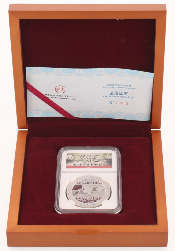 2014 1 oz. Silver Smithsonian Panda Commemorative Proof Coin (NGC PF 70 ...