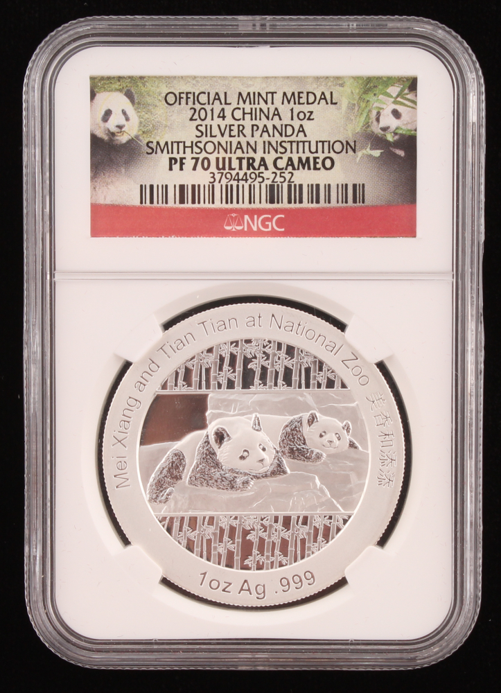 2014 1 oz. Silver Smithsonian Panda Commemorative Proof Coin (NGC PF 70 ...