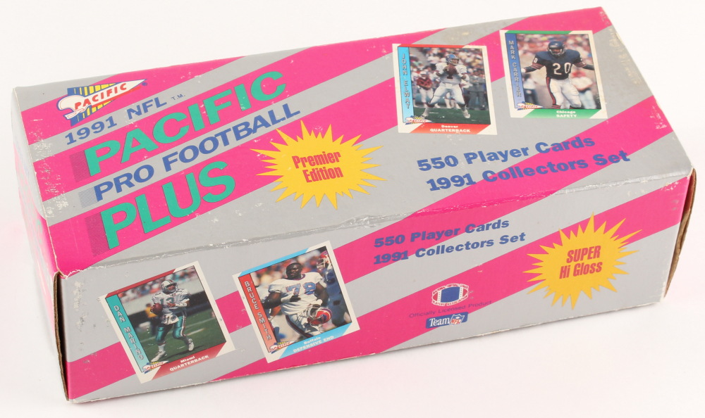 1991 NFL Pacific Pro Plus Premier Edition Set of (550) Football Cards ...