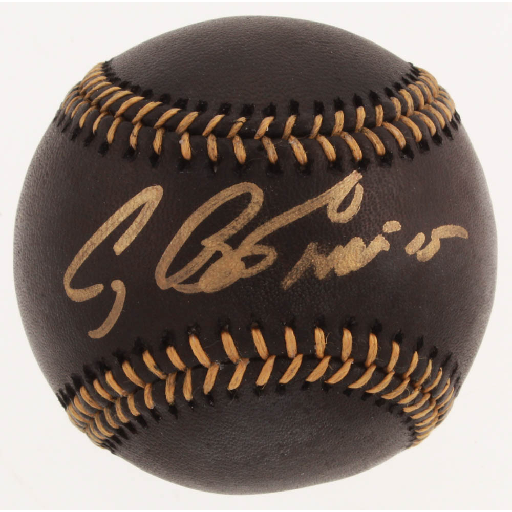Craig Biggio Signed Black Leather OML Baseball Inscribed "HOF 15 ...