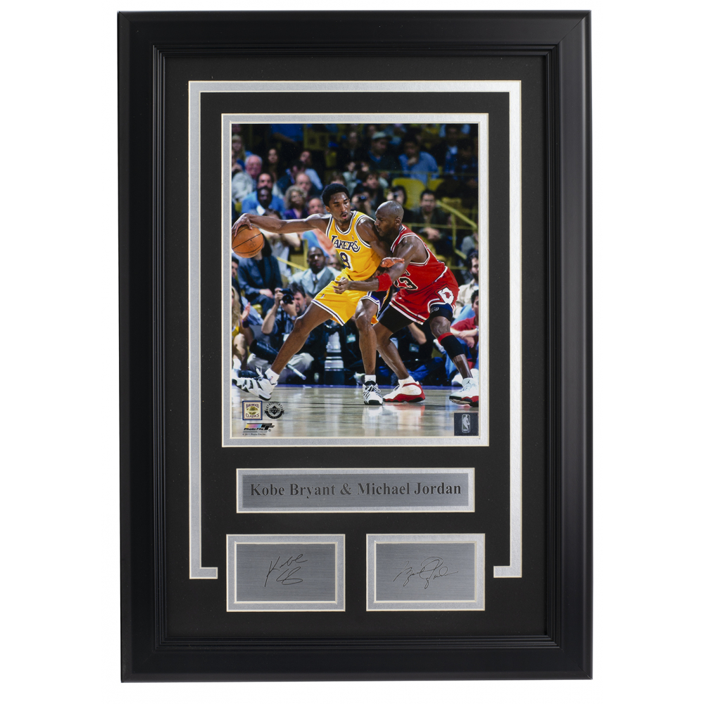 Kobe Bryant & Michael Jordan 14x18 Custom Framed Photo Display ...