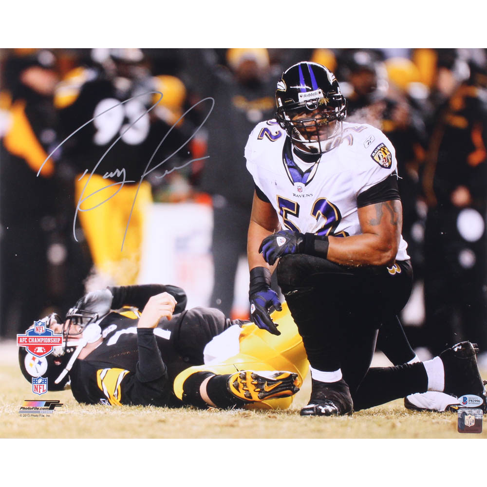 Ray Lewis Signed Baltimore Ravens 16x20 Photo (Beckett COA) | Pristine ...