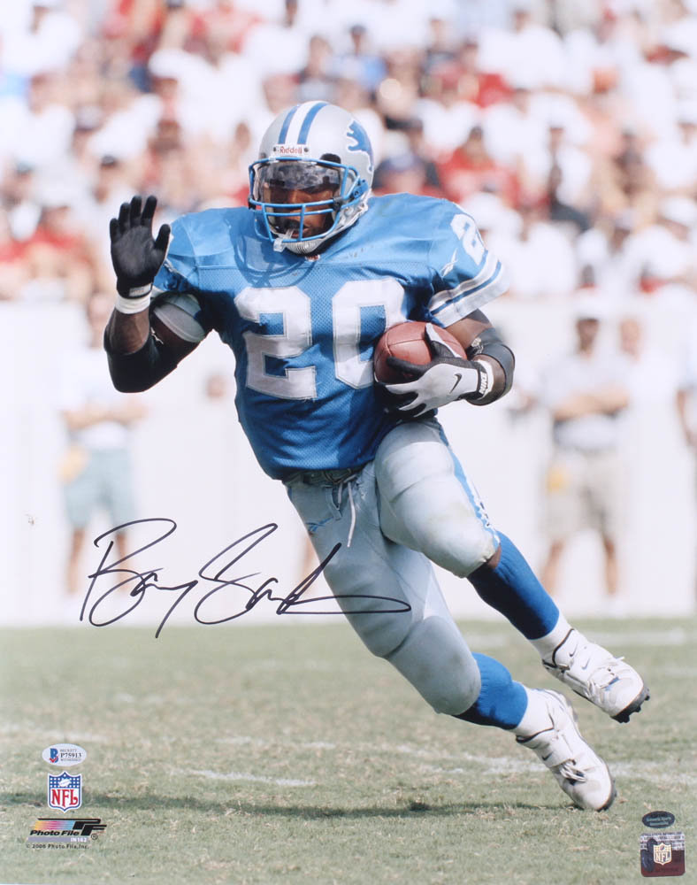 Barry Sanders Signed Lions 16x20 Photo (Beckett COA & Schwartz Sports ...