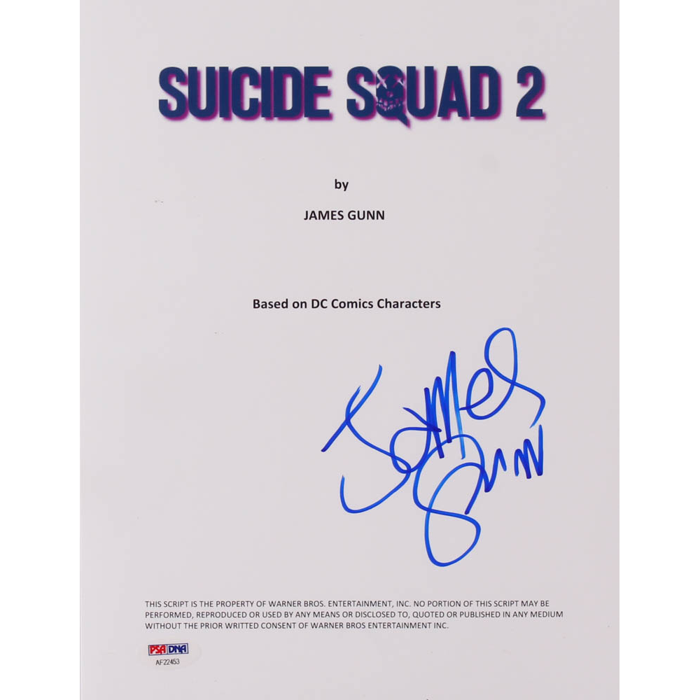 James Gunn Signed "Suicide Squad 2" 8.5x11 Script Cover (PSA Hologram ...