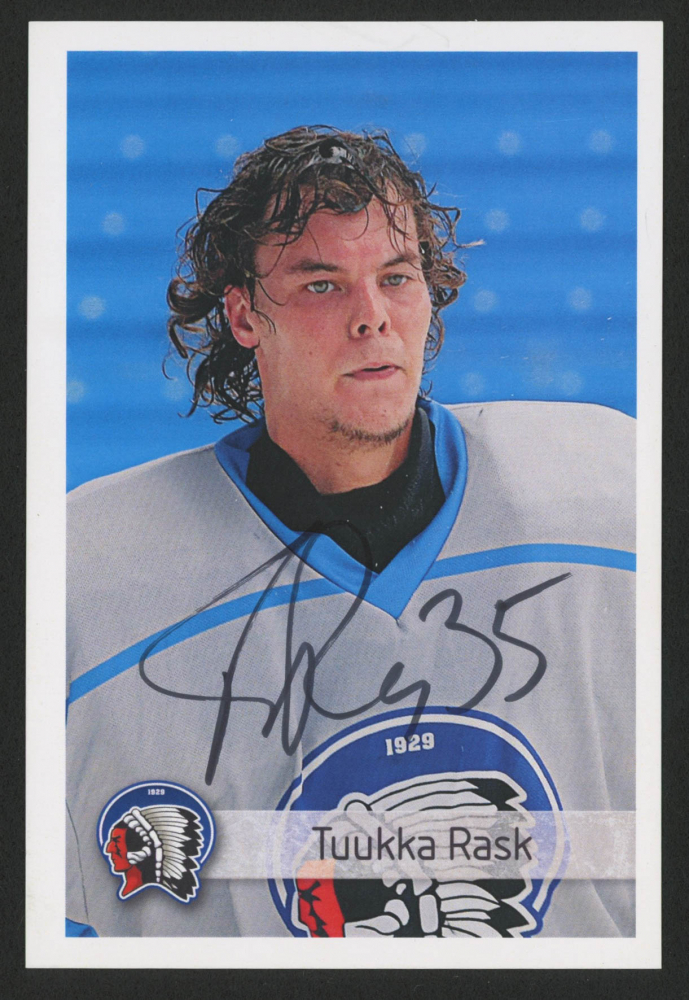 Tuukka Rask Signed HC Plzen 3.75x5.5 Photo (Rask COA) | Pristine Auction