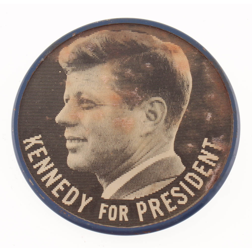 Vintage 1960's John F. Kennedy Campaign Blinker Badge Pin | Pristine ...