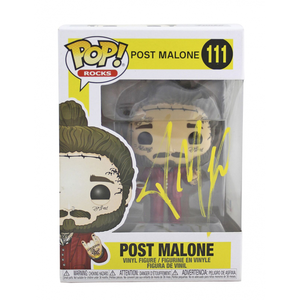 Post Malone Signed #111 Funko Pop! Rocks Vinyl Figure (Beckett COA ...