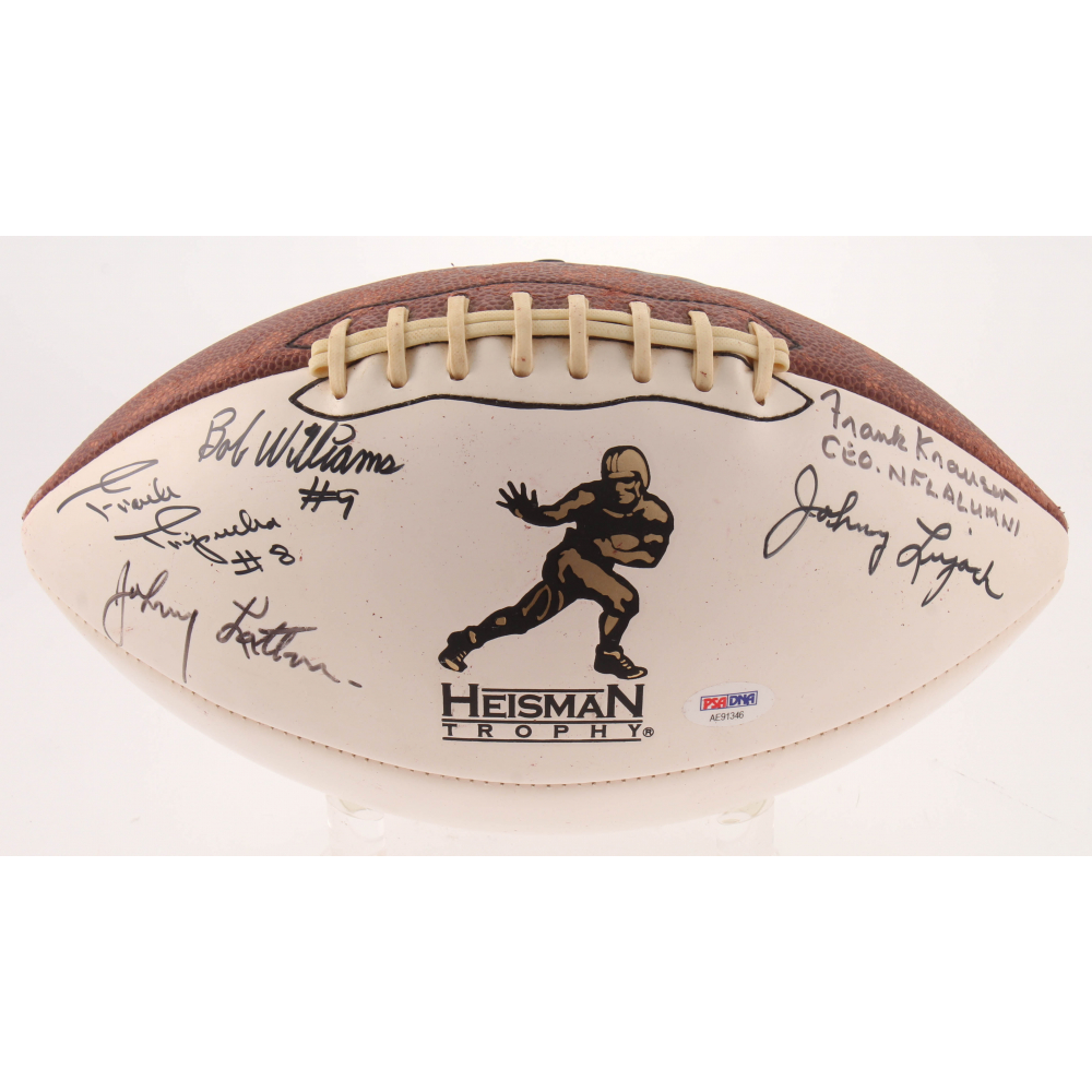 Heisman Trophy Winners Logo Football Signed by (5) with Johnny Lujack ...