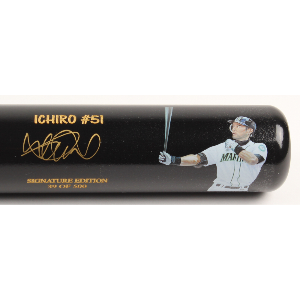 Ichiro Suzuki Signed LE Custom Career Highlight Baseball Bat (JSA COA ...
