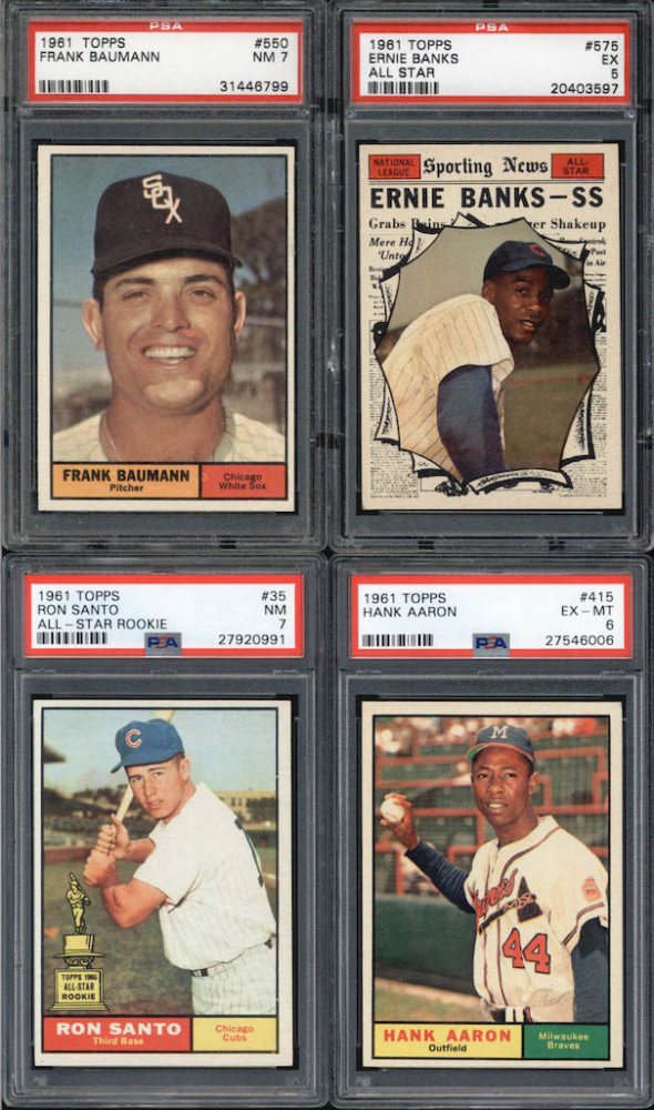 1961 Topps Baseball Complete Set Break JUMBO Mystery BOX –15 Cards Per ...
