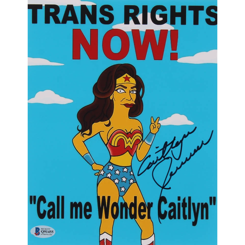 Caitlyn Jenner Signed "Simpsons" 8x10 Photo (Beckett COA) | Pristine Auction