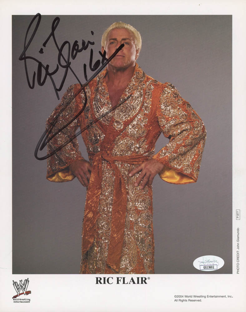 Ric Flair Signed WWE 8x10 Photo Inscribed "16x" (JSA COA) | Pristine ...
