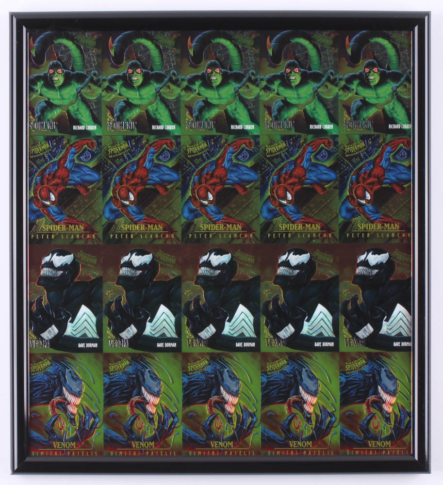 1995 Fleer Ultra Spider-Man Masterpieces 14.5x15 Custom Framed Uncut ...