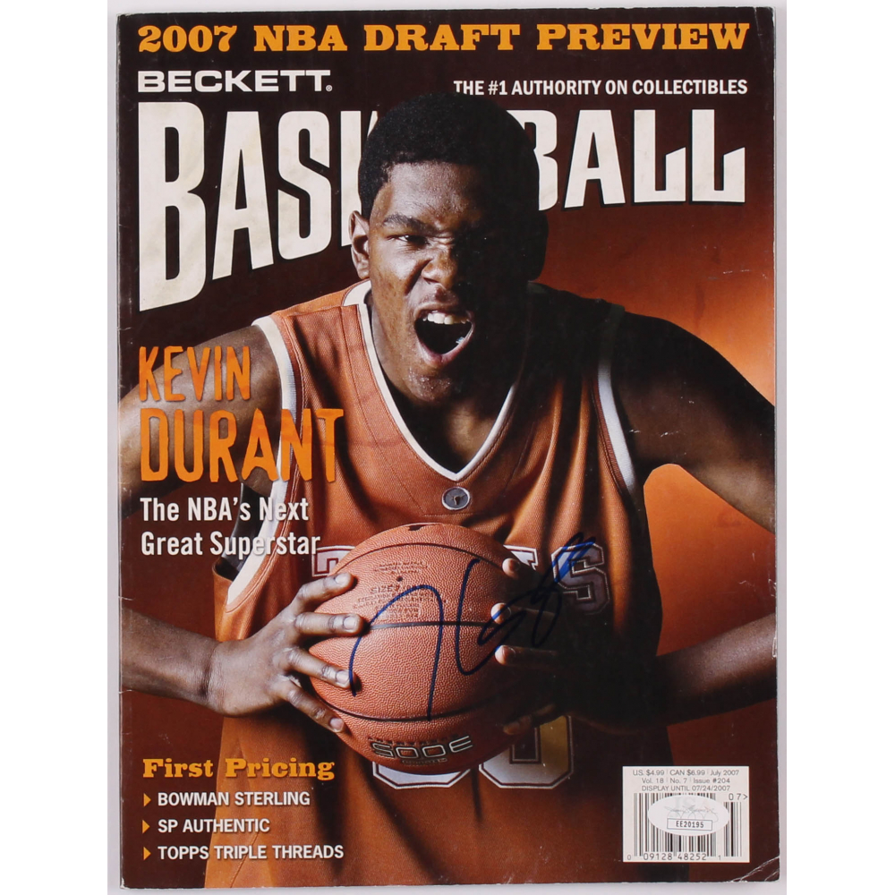 Kevin Durant Signed 2007 Beckett Basketball Magazine (JSA COA ...