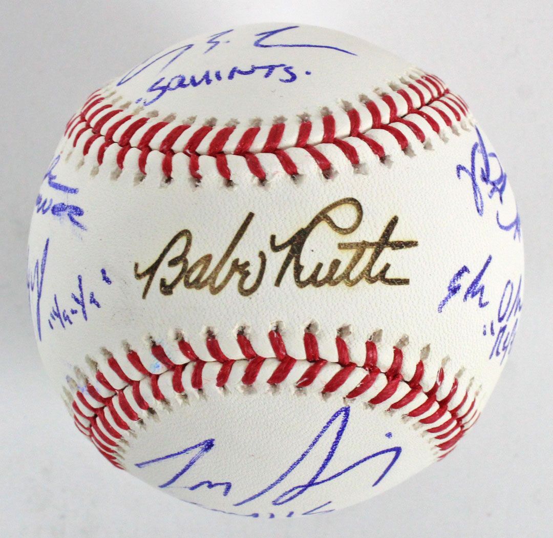 "The Sandlot" Babe Ruth Logo Baseball Cast-Signed By (6) with Tom Guiry ...