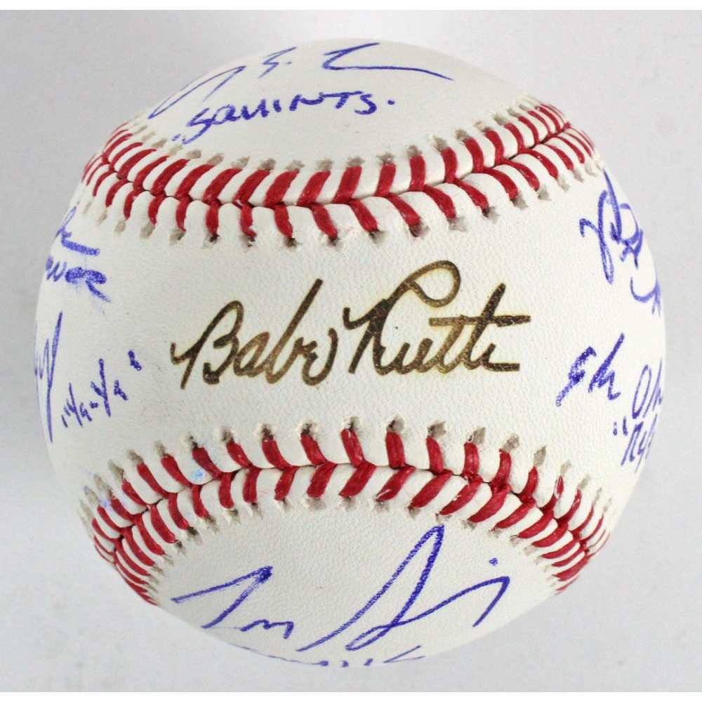 "The Sandlot" Babe Ruth Logo Baseball Cast-Signed By (6) with Tom Guiry ...