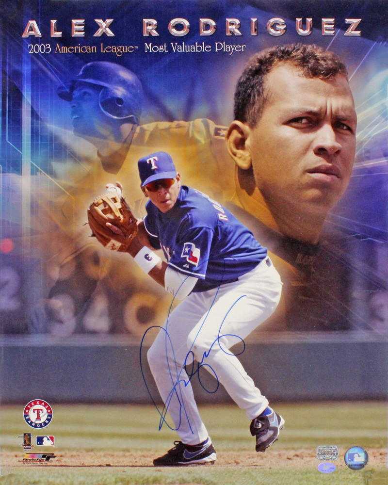Alex Rodriguez Signed Texas Rangers 16x20 Photo (Rodriguez Hologram ...