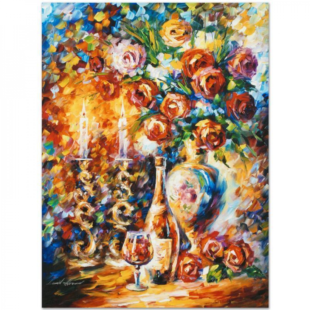 Leonid Afremov Signed Shabbat Le 18x24 Giclee On Canvas Pa Pristine Auction