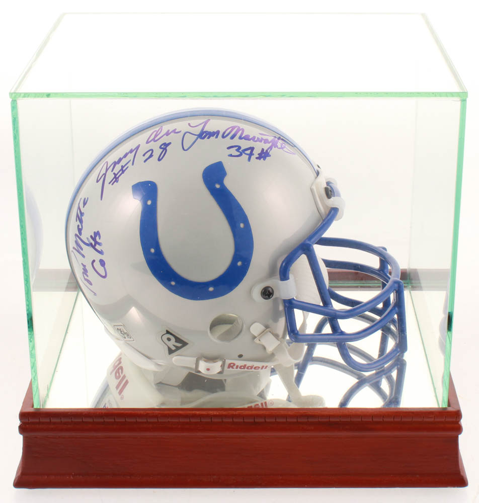 Colts Mini Helmet Signed by (6) with Frank Gifford, Raymond Berry ...