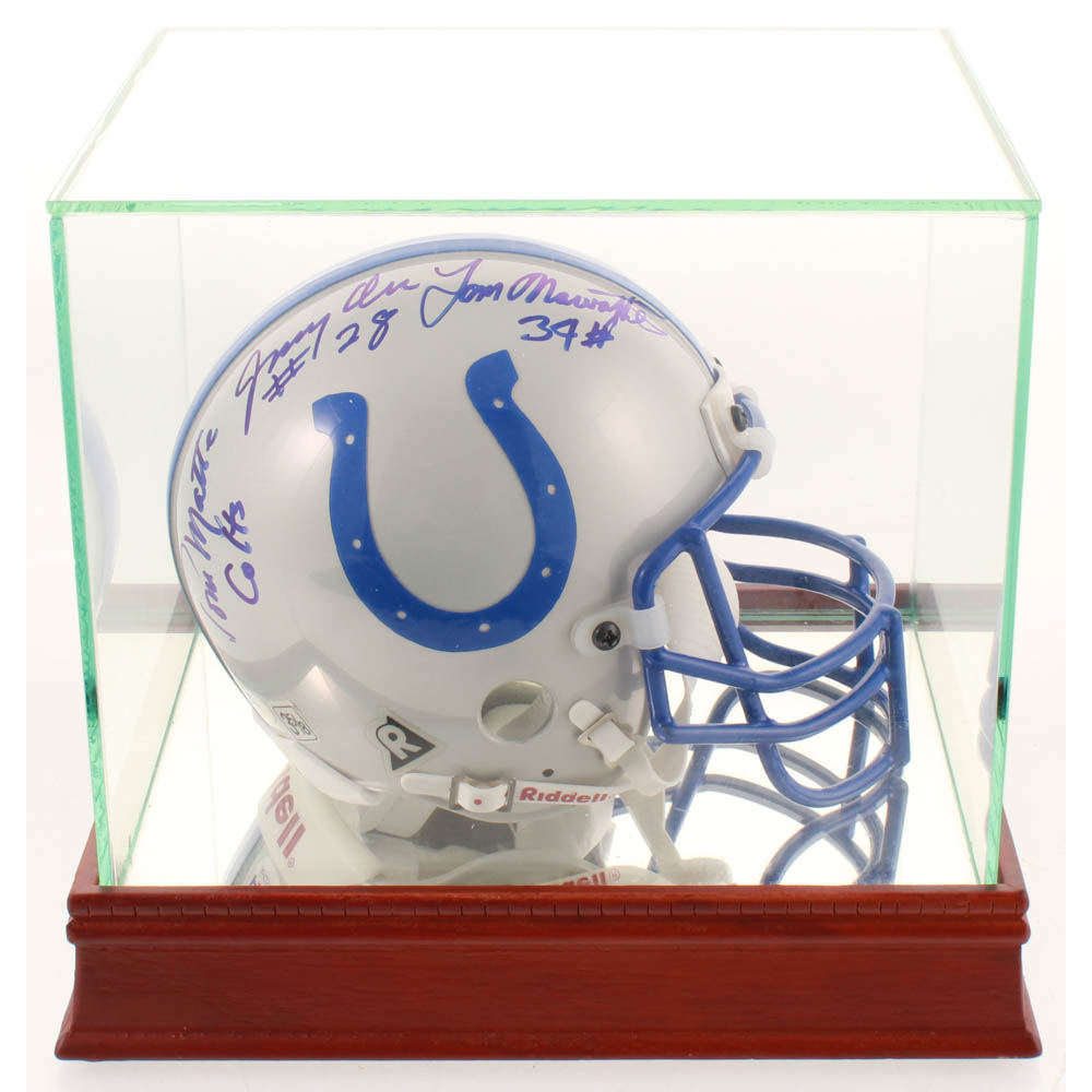 Colts Mini Helmet Signed by (6) with Frank Gifford, Raymond Berry ...