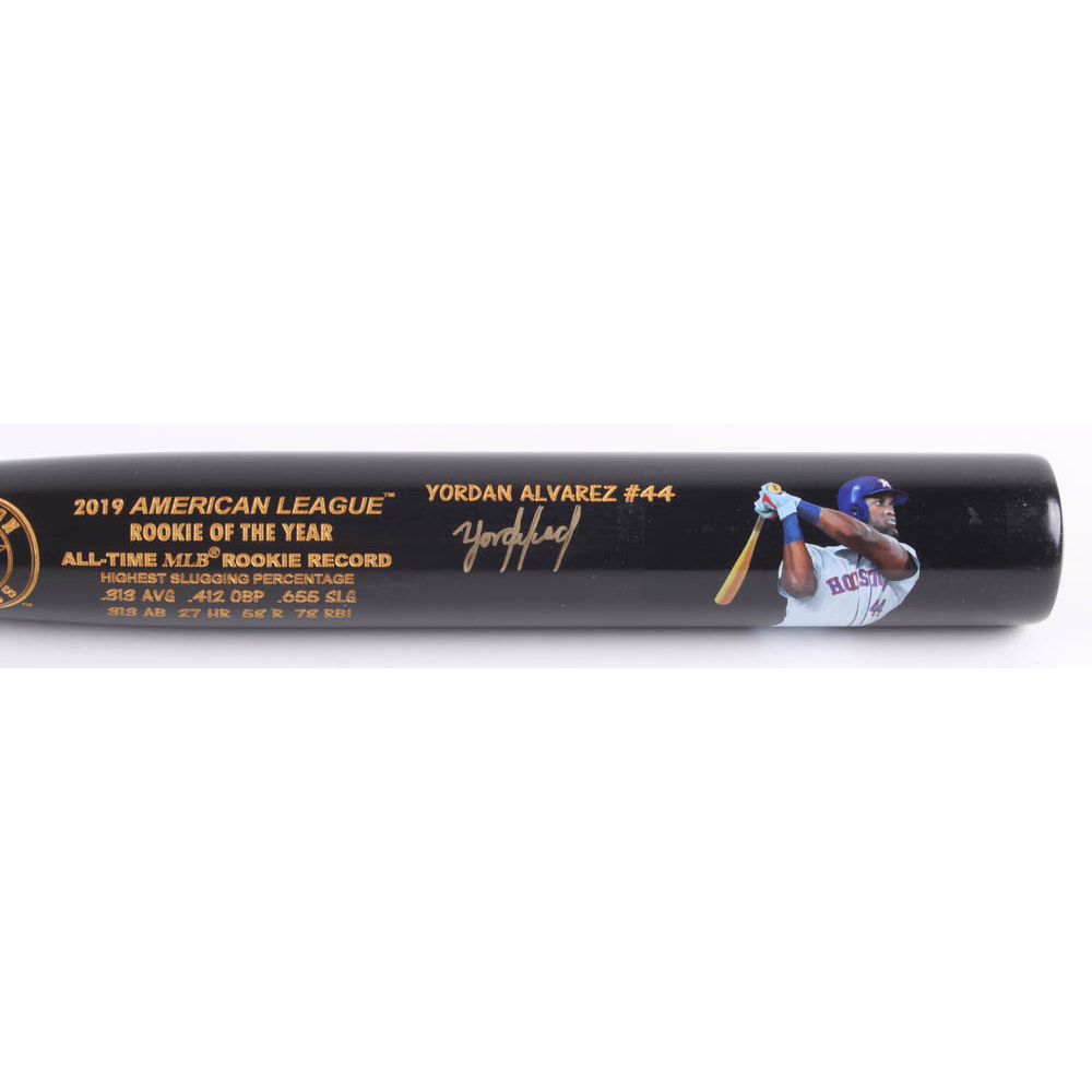 Yordan Alvarez Signed LE Rookie of the Year Baseball Bat (Beckett COA ...