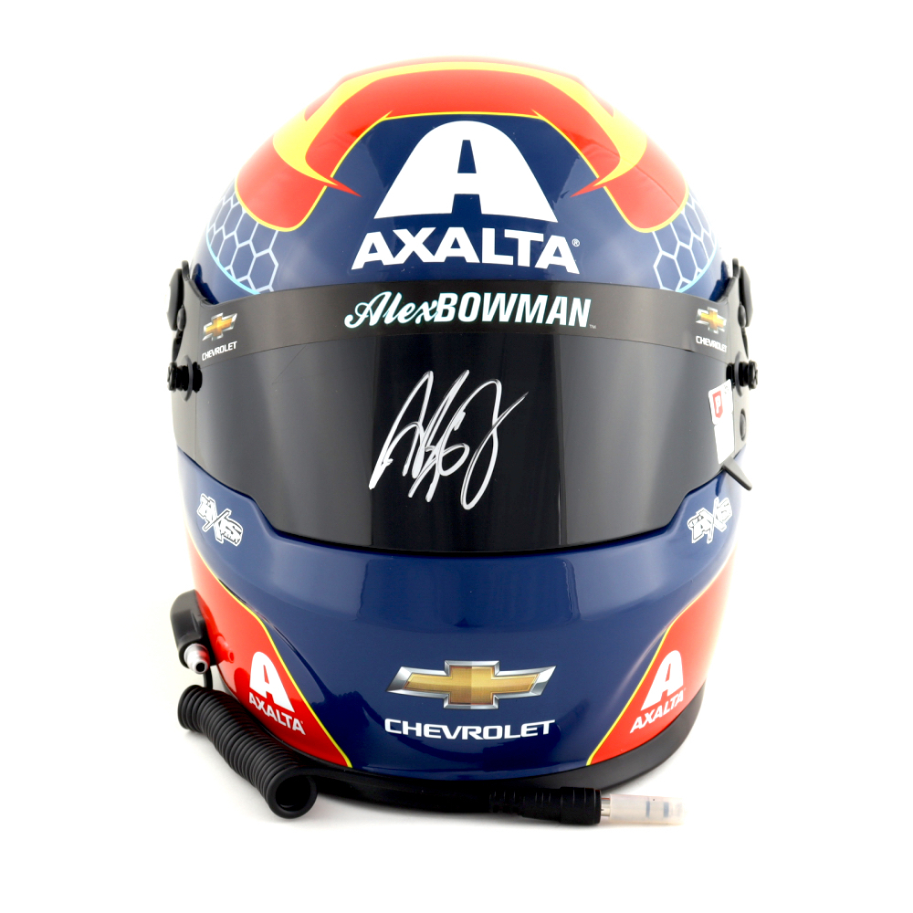 Alex Bowman Signed NASCAR Axalta "First Win" Full-Size Helmet (Hendrick ...