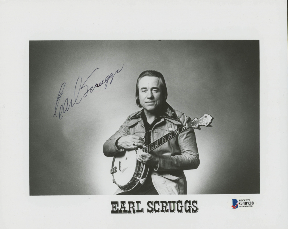 Earl Scruggs Signed 8x10 Photo (Beckett COA) | Pristine Auction