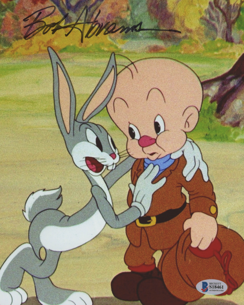 Bob Abrams Signed "Bugs Bunny & Elmer Fudd" 8x10 Photo (Beckett COA ...