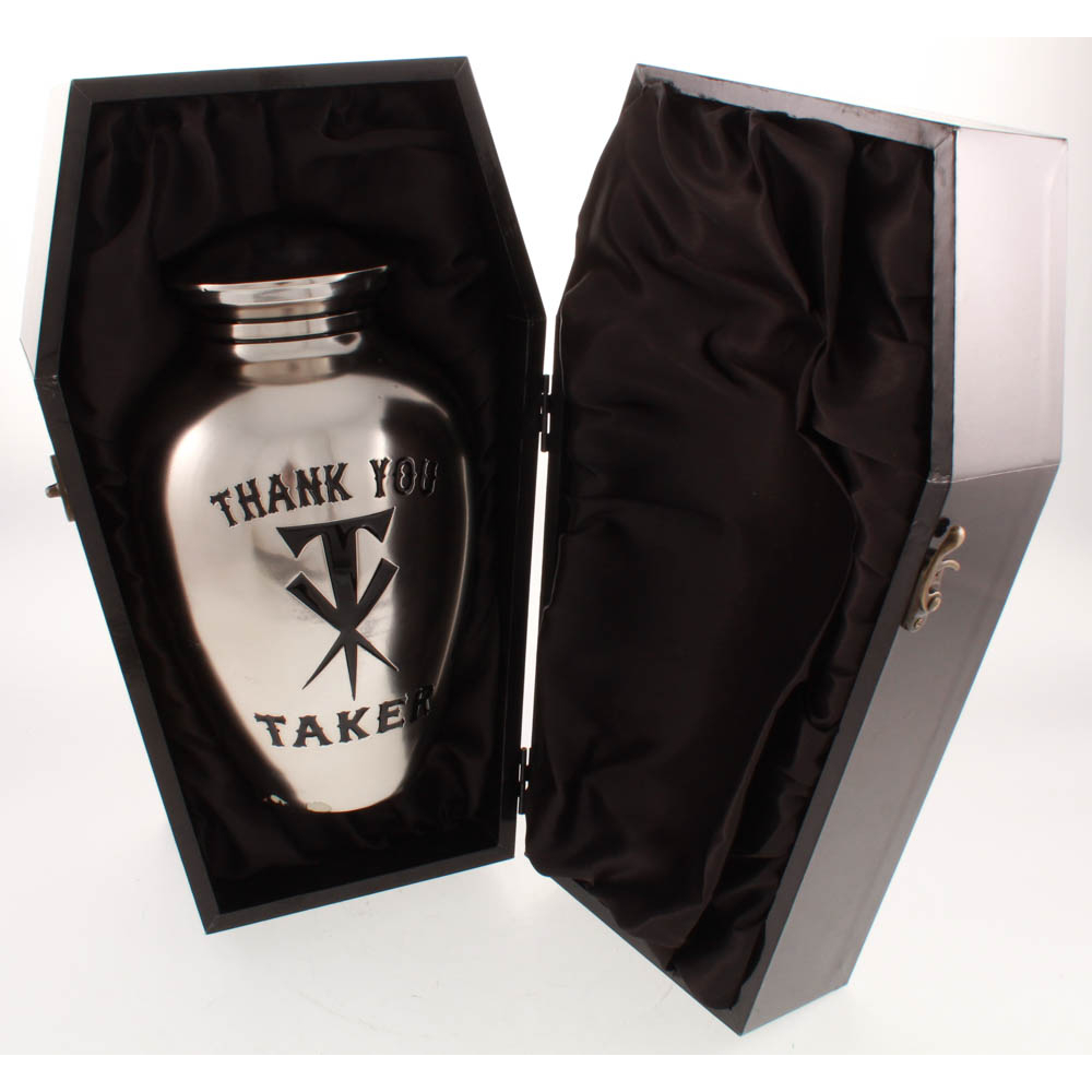 The Undertaker Signed "Thank You Taker" Commemorative Urn with Carrier ...