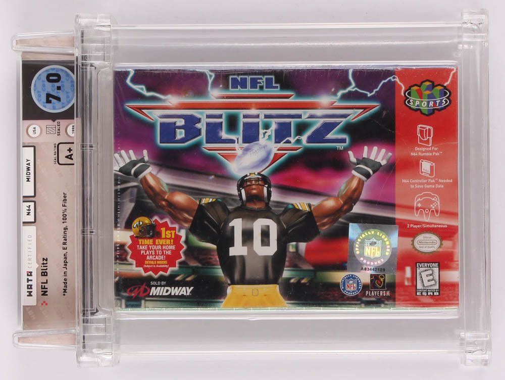1997 "NFL Blitz" Nintendo Video Game (Wata Certified 7.0) | Pristine ...