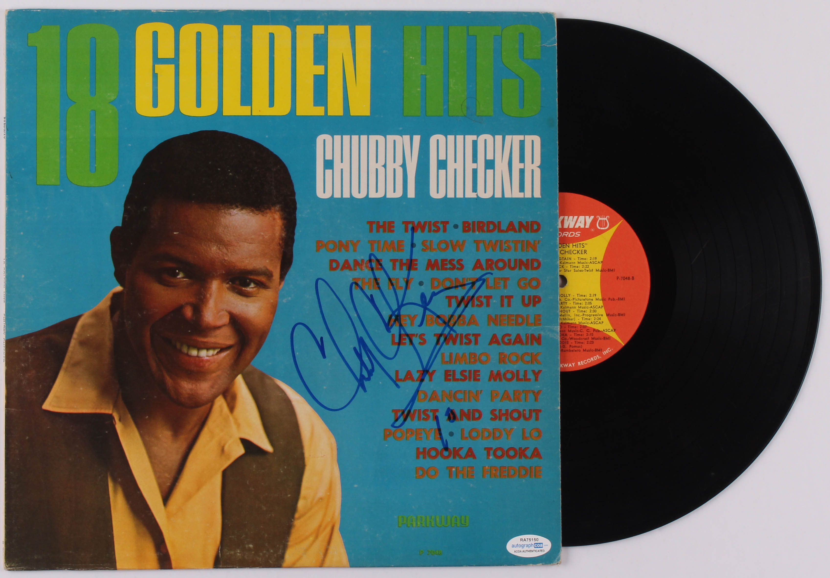 Chubby Checker Signed "18 Golden Hits" Vinyl Record Album (AutographCOA ...