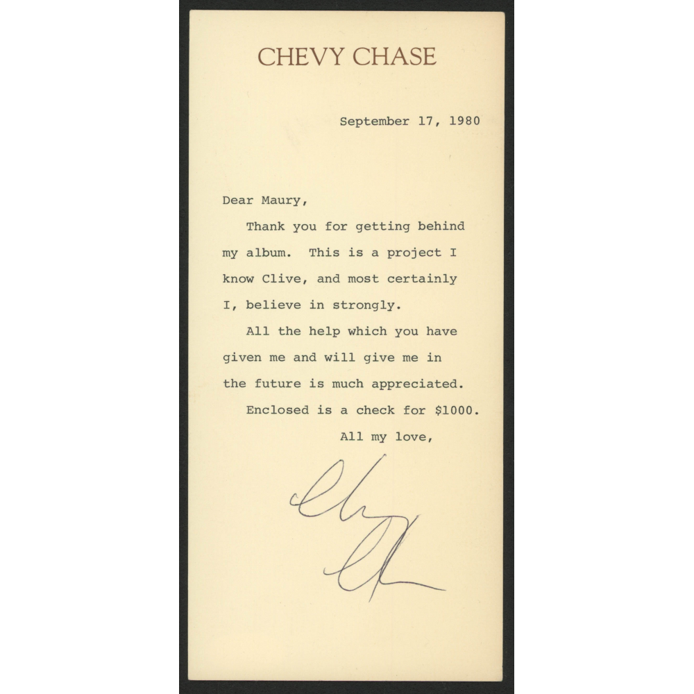 Chevy Chase Signed 4x8.5 Letter (AutographCOA COA) | Pristine Auction