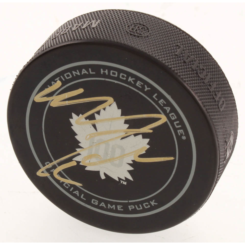 Mitch Marner Signed 100th Anniversary Logo Hockey Puck (Beckett COA ...