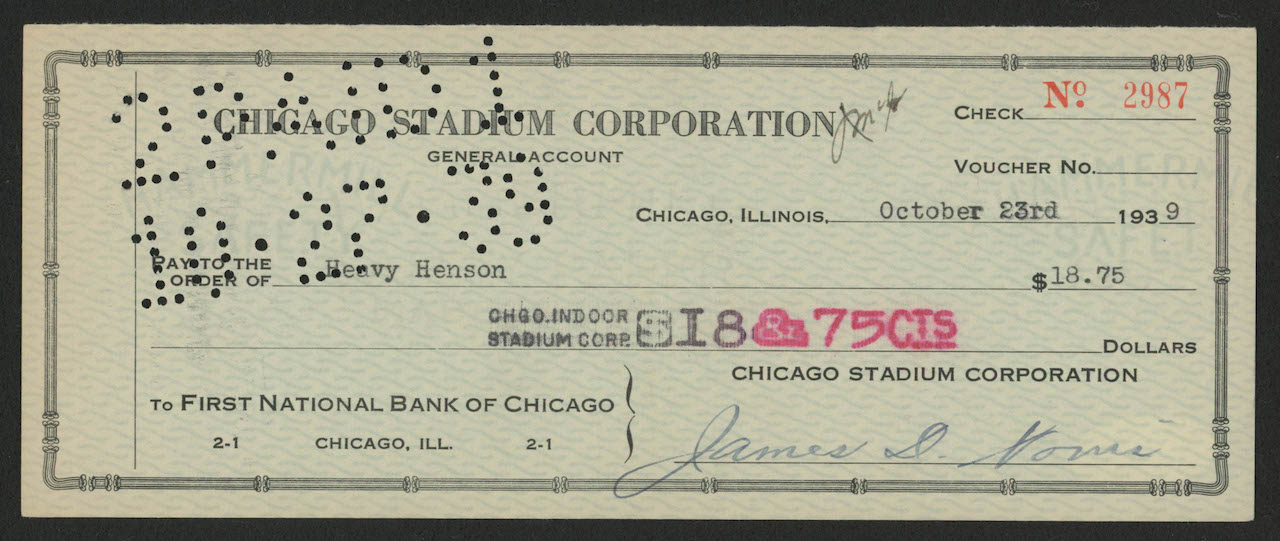 James D. Norris Signed 1939 Personal Bank Check (JSA COA) | Pristine ...