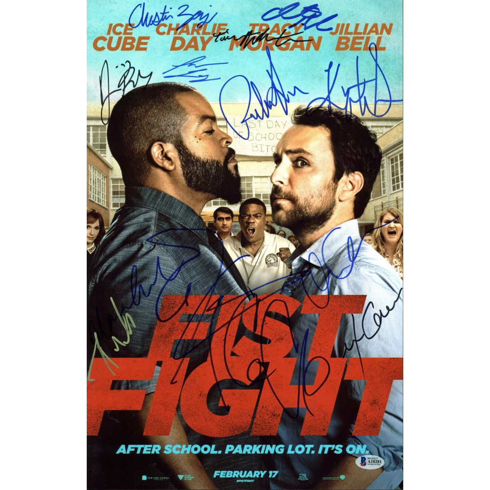 "Fist Fight" 11x17 Photo Cast-Signed by (13) with Ice Cube, Jillian ...