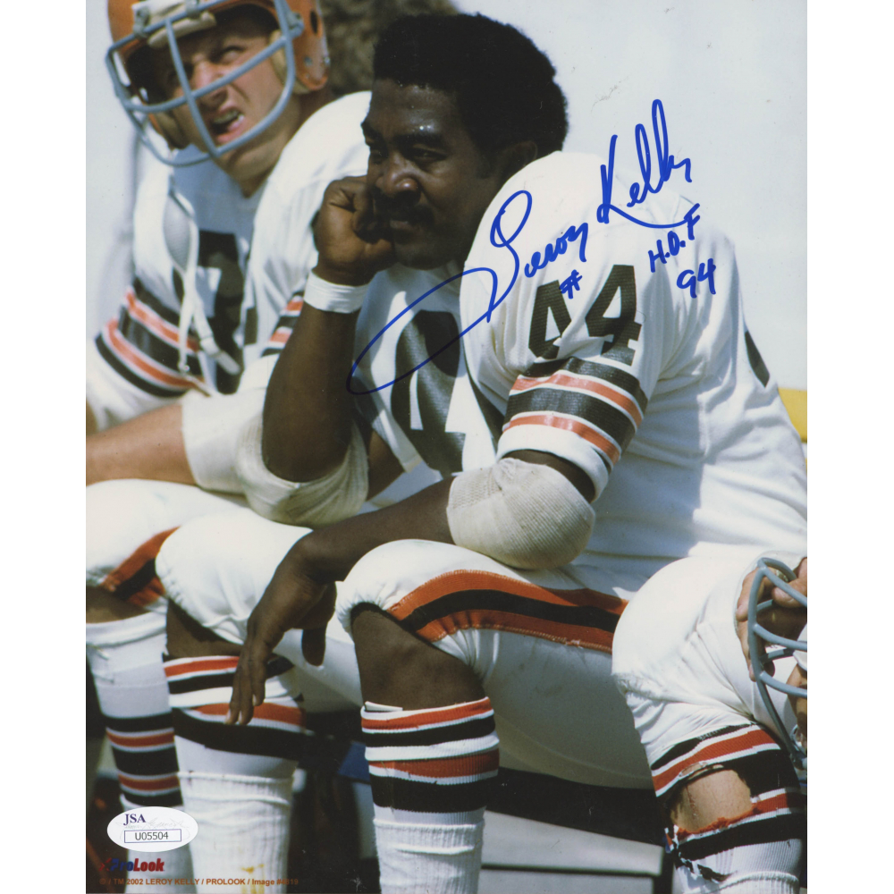 Leroy Kelly Signed Browns 8x10 Photo Inscribed "H.O.F. 94" (JSA COA ...