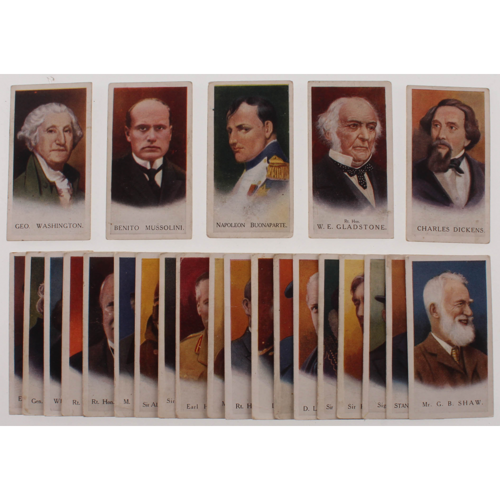 1927 Carrera's "Famous Men" Near Complete Set of (24 / 25) Cards with ...