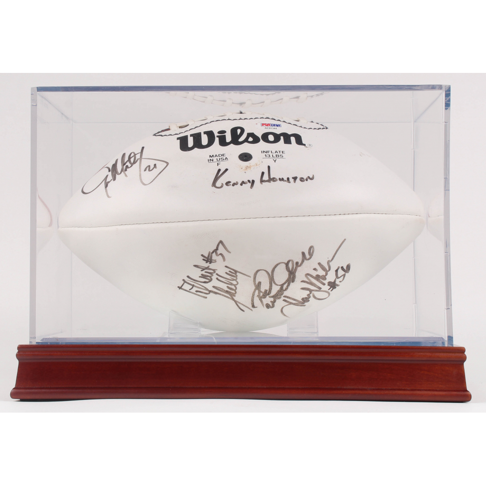 NFL Stars Football Signed by (8) with Ken Houston, Jerome Bettis, Rod ...