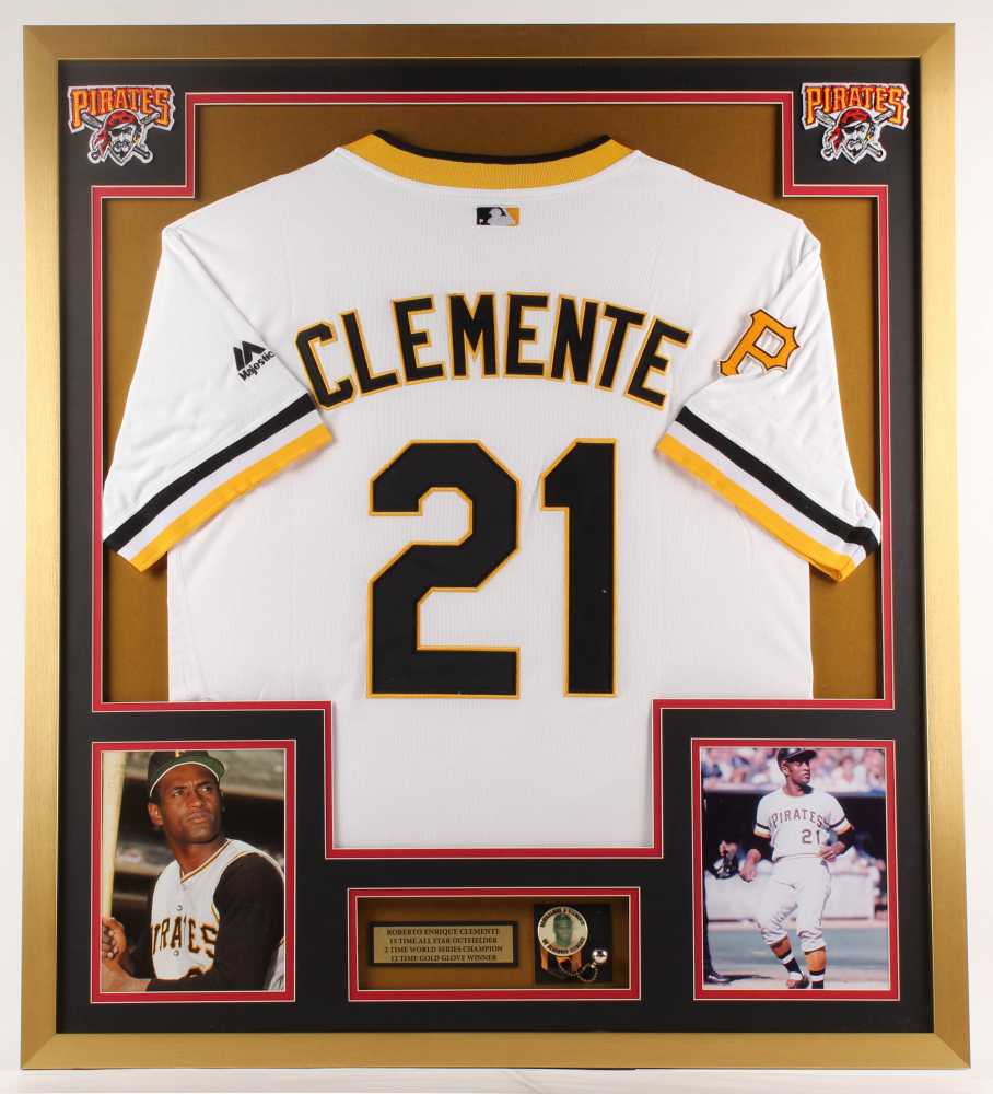 Roberto Clemente Pirates 32x36 Custom Framed Jersey Display with 1960's ...